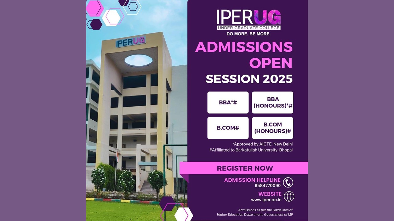 IPER Bhopal Central India's Best BBA, BCom & MBA College